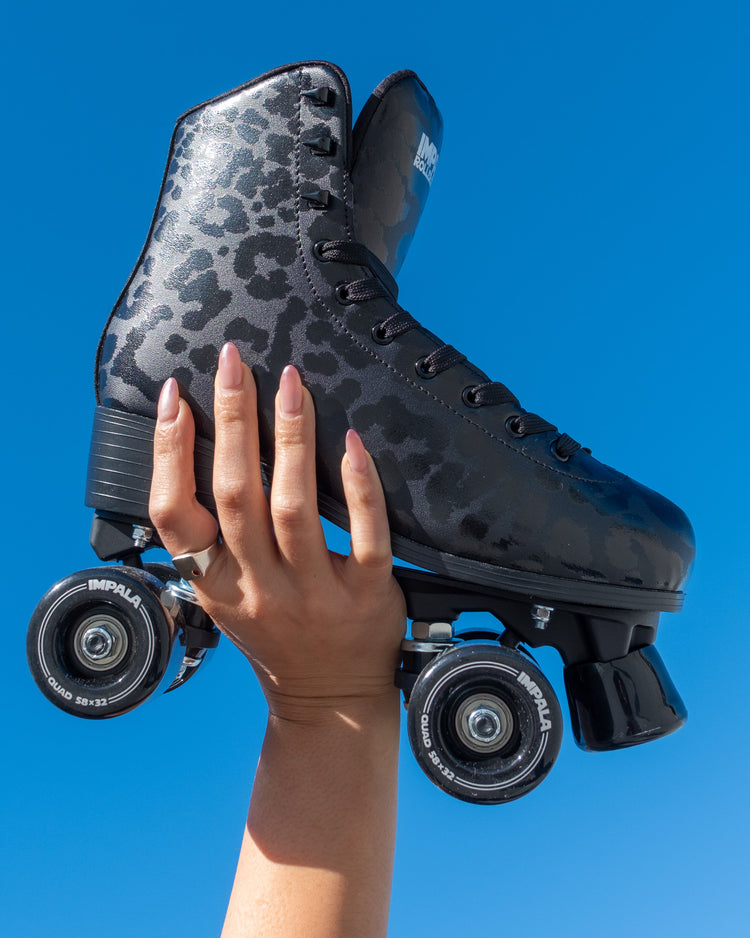 Impala Quad Skate - BLACK LEOPARD – Impala Skate