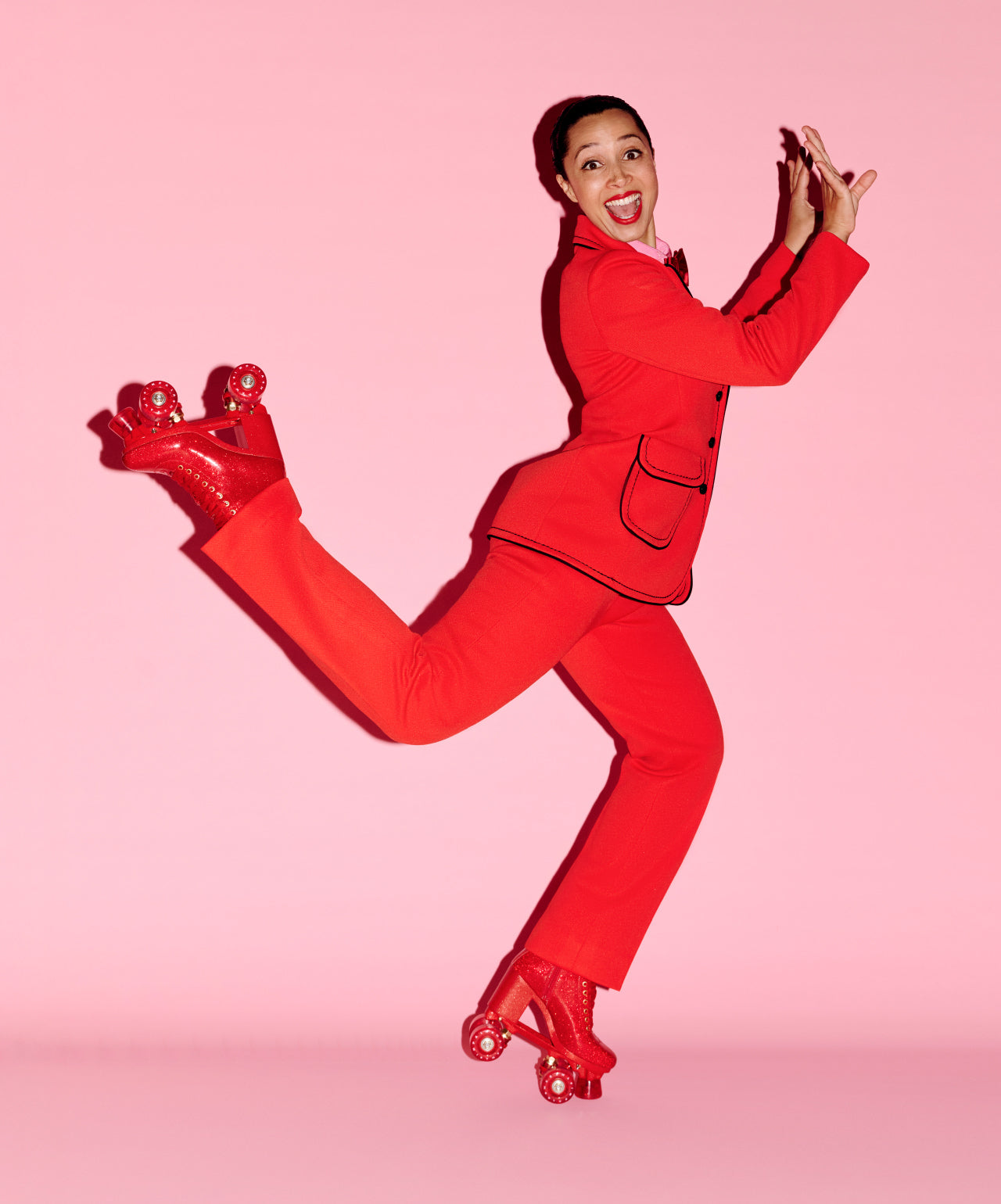 Impala Marawa High Heel Skate - Marawa Red Glitter – Impala Skate